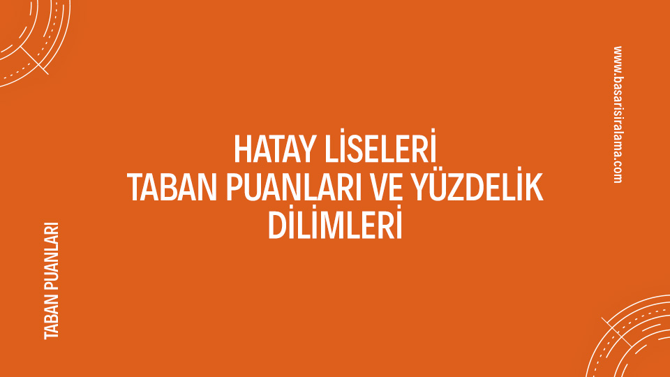 Hatay Liseleri En Düşük Taban Puanlar