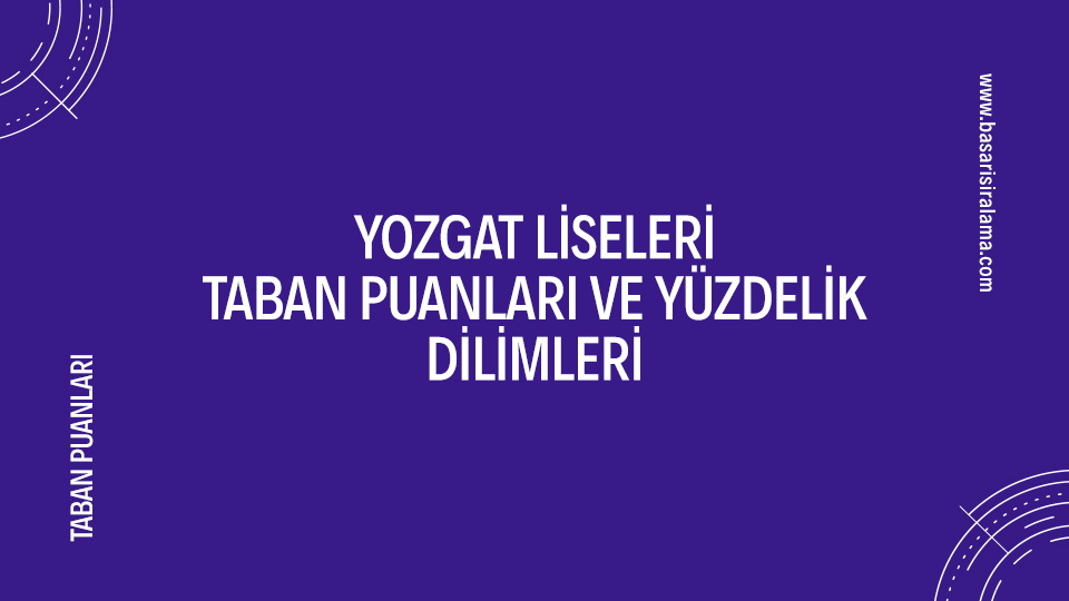 Yozgat’ta Lise Tercihi: Güncel Taban Puanlar ve Yüzdelik Dilimler